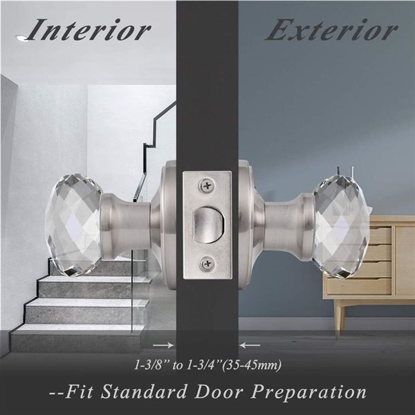 Plumbing N Parts 2.7-in W Brushed Nickel/Clear Crystal Diamond Shape ...