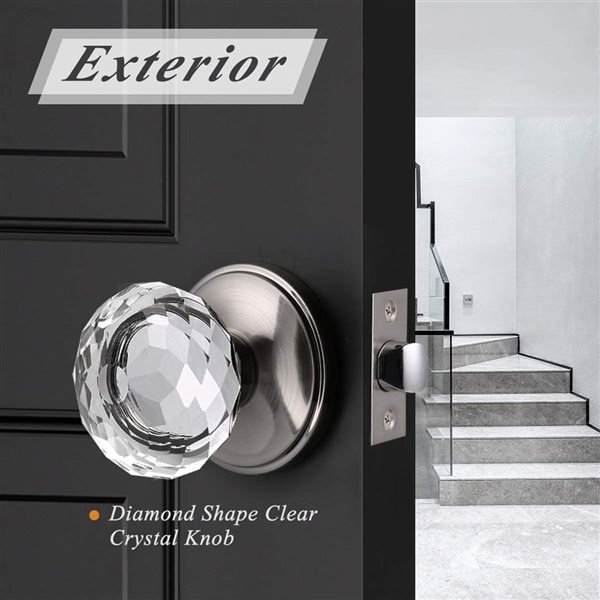 Plumbing N Parts 2.7-in W Brushed Nickel/Clear Crystal Diamond Shape ...