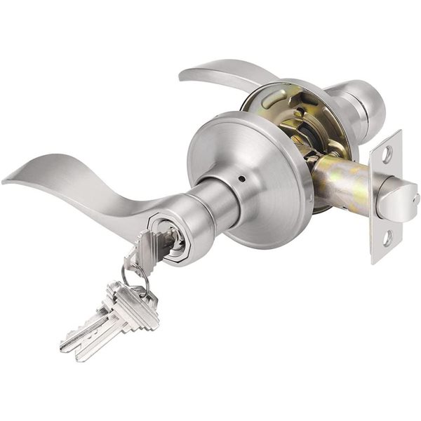 Plumbing N Parts 4-in W Satin Nickel Curved Shape Reversible Keyed ...