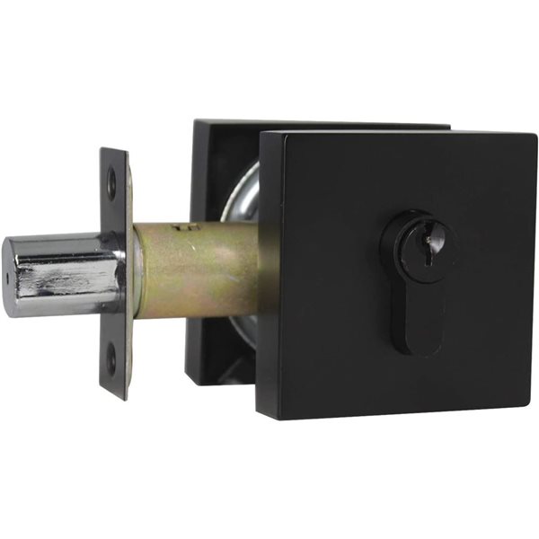 Plumbing N Parts 3.5-in W Matte Black Keyed Entry Door Lock w/ Interior ...
