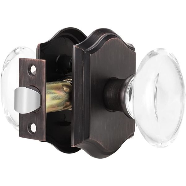 Plumbing N Parts 2.63-in W Oil-Rubbed Bronze Oval Shape Door Knob w ...