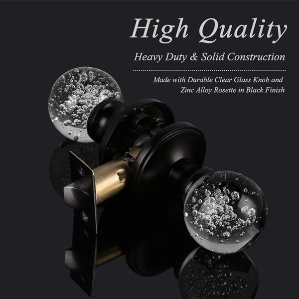 Plumbing N Parts 2.55-in W Matte Black/Bubbled Glass Round Shape Door ...