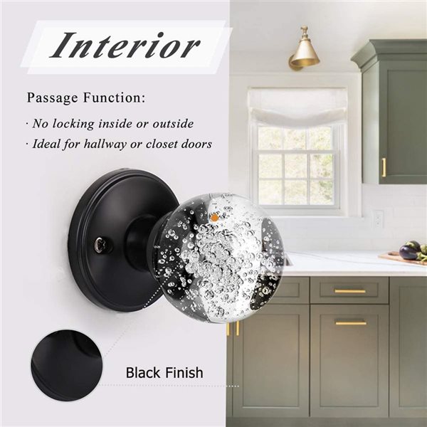 Plumbing N Parts 2.55-in W Matte Black/Bubbled Glass Round Shape Door ...