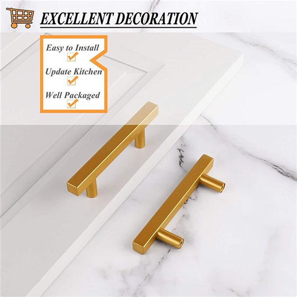 Plumbing N Parts 5-in W Brushed Gold Stainless Steel Rectangle Shape ...