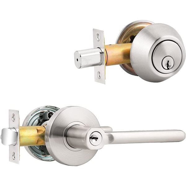 Plumbing N Parts 4-in W Brushed Nickel Straight Shape Keyed Entry Door ...