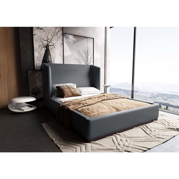 Manhattan Comfort Lenyx Graphite Full Bed BD008-FL-GP | RONA