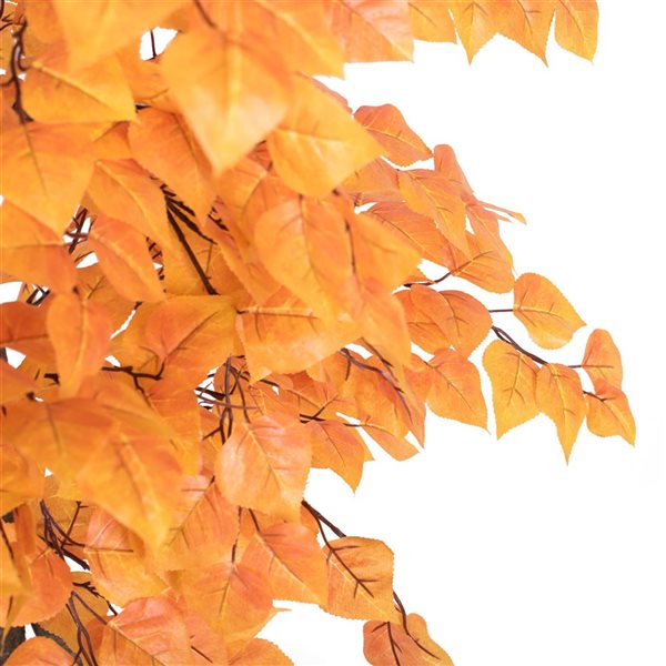 Vickerman 4-ft Artificial Golden Aspen Bush in Rattan Basket TBU2240 | RONA