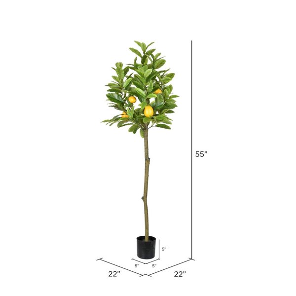 Vickerman 55-in Artificial Potted Lemon Tree TB190255 | RONA