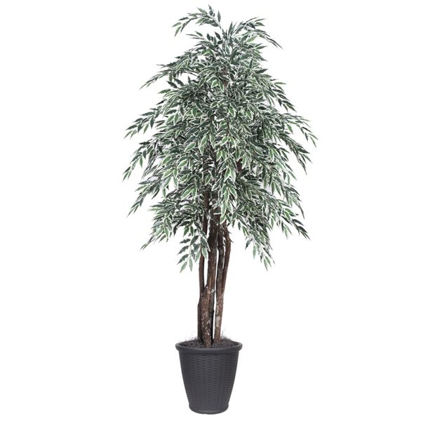 Vickerman 6-ft Artificial Variegated Smilax Executive Tree in Gray ...