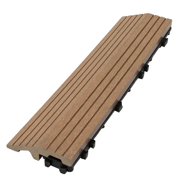 everhome 3 x 12-in Pecan Composite Deck Tile Edge Trim 4/Pack RNDTP0031 ...