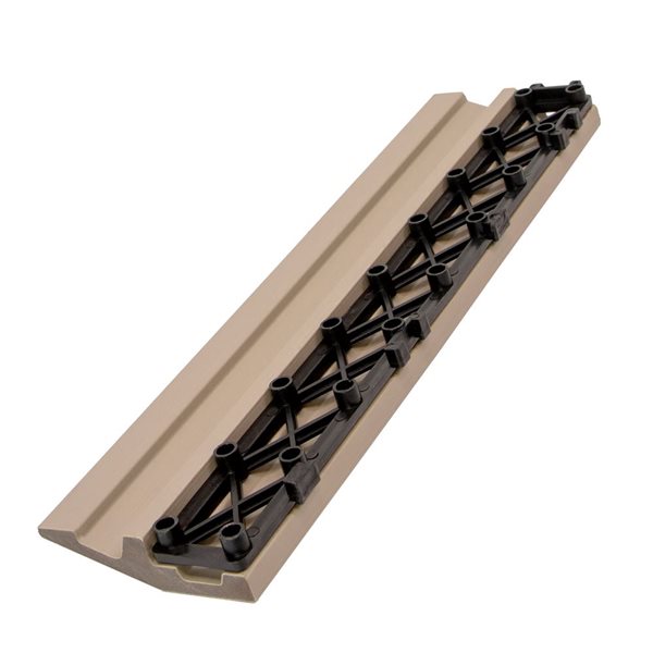 Everhome 3 x 12-in Almond Co-Extruded Deck Tile Edge Trim 4/Pack ...
