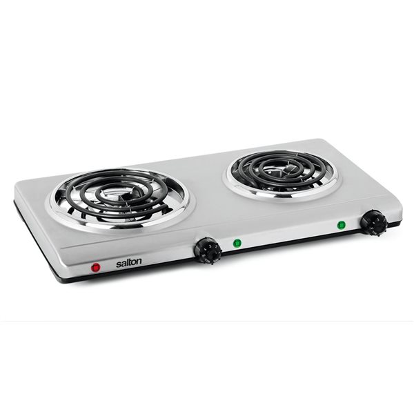 Table de cuisson double portative Salton en acier inoxydable THP528 | RONA