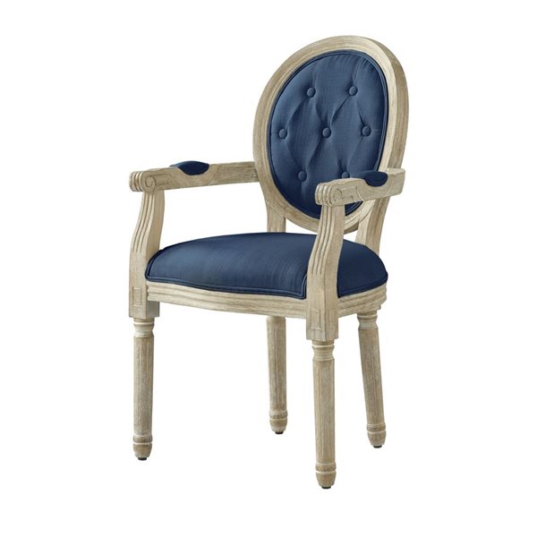 Rustic Manor Edna Linen Dining Chair, Navy RDC262-03NY-LAC | RONA