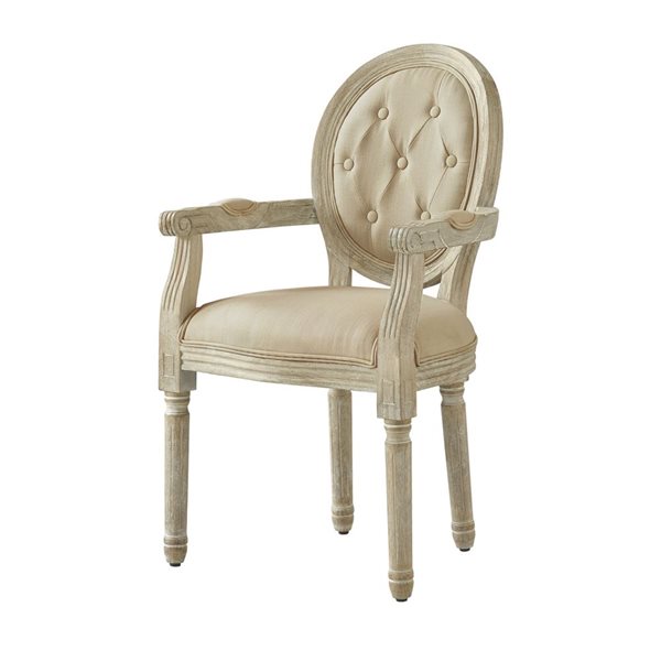 Rustic Manor Edna Linen Dining Chair, Beige RDC262-03BE-LAC | RONA