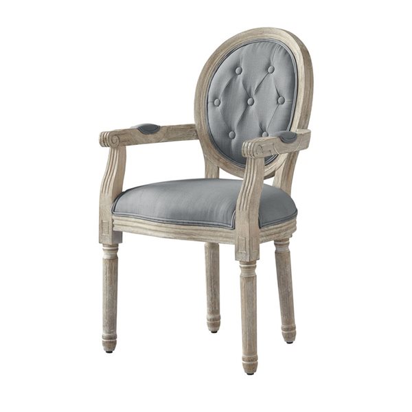 Rustic Manor Edna Linen Dining Chair, Grey RDC262-03GR-LAC | RONA
