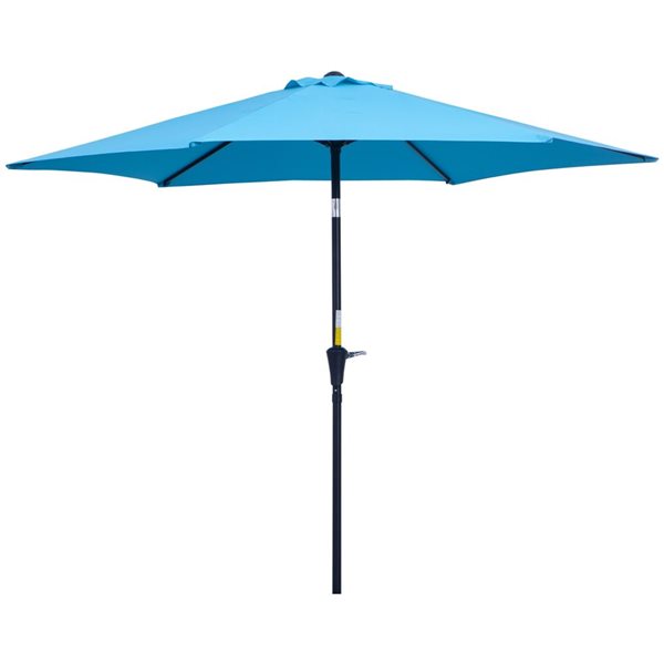 Parasol de patio Outsunny rond en aluminium de 8,9 pi 84D-032BU | RONA