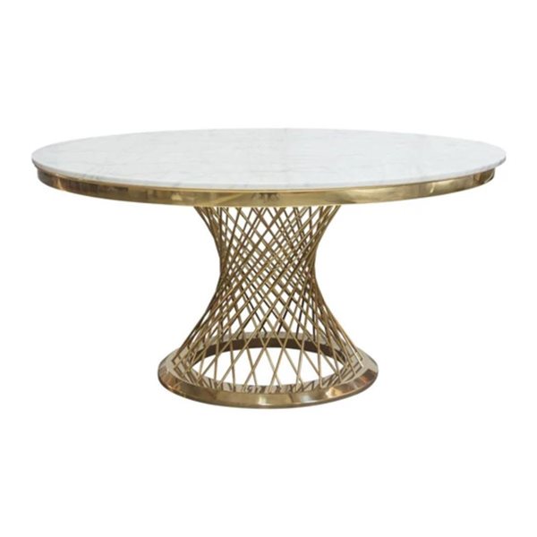 Plata Import Aster Gold Dining Table DT-22621-2 | RONA