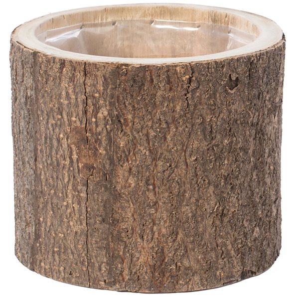 VINTIQUEWISE Gardenised Wooden Stump Tree Branch with Bark Succulent ...