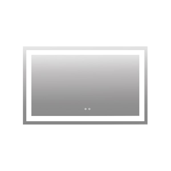 GEF 48-in x 30-in Professional LED Mirror - Four-Sided Frost Lighting ...