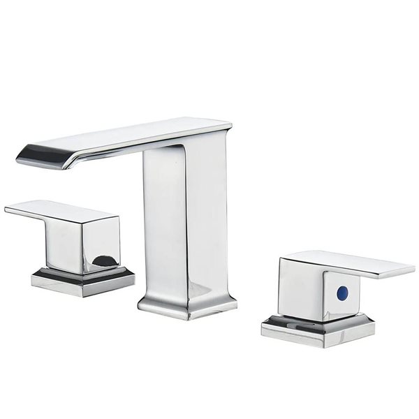 BWE 8 in. Waterfall Widespread 2-Handle Bathroom Faucet With Pop-up ...