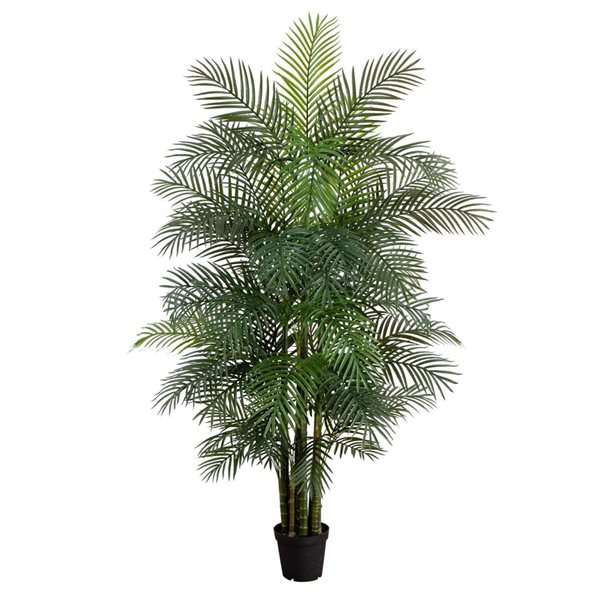 Nearly Natural 8-ft H Green Artificial Areca Palm Tree T4674 | RONA