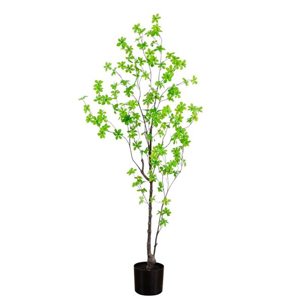 Nearly Natural 5-ft H Green Artificial Minimalist Enkianthus Tree T4658 ...