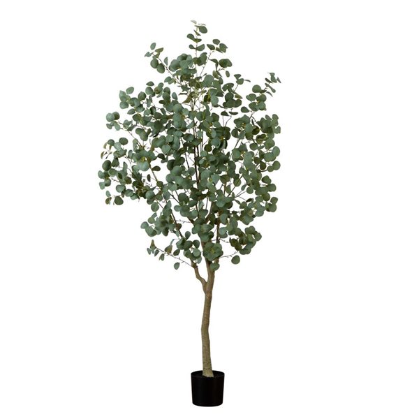 Nearly Natural 7-ft Green Artificial Greco Eucalyptus Tree T4649 | RONA