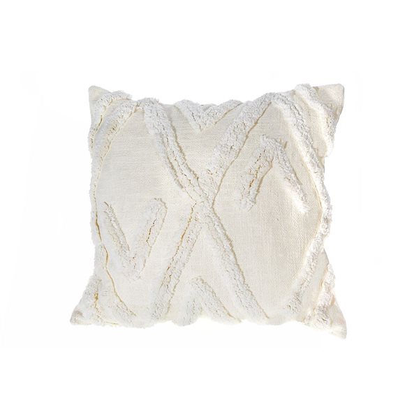 iH Casadécor Slub Cotton Ivory Cushion Arrow 18 X 18 - Set of 2 | RONA