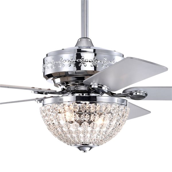 HOME ACCESSORIES INC Home Accessories Itzel 52-in 5-Blade Chrome and ...