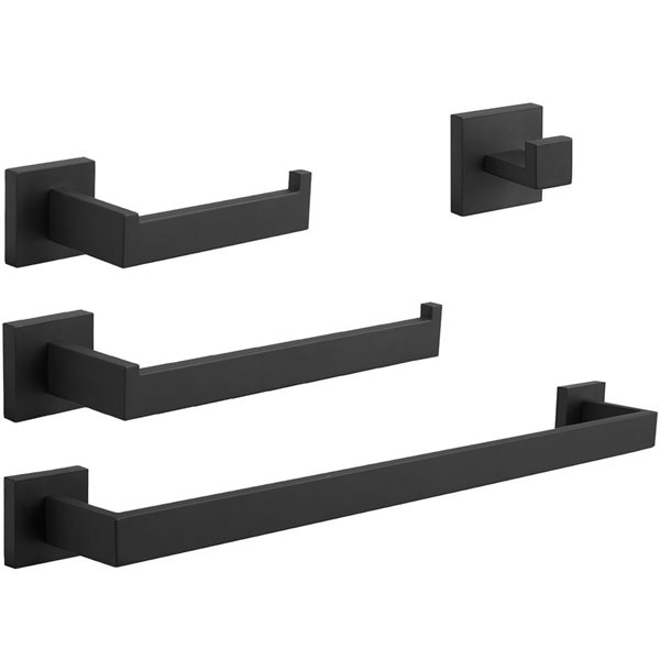 BWE 5-Piece Matte Black Bath Hardware Set | RONA