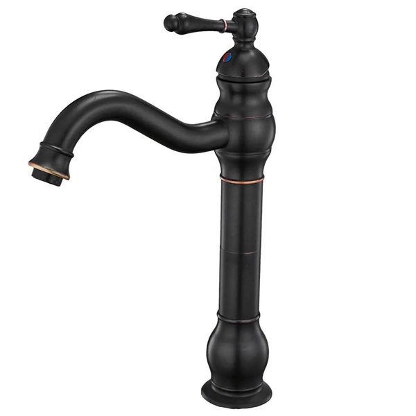 BWE Oil Rubbed Bronze Waterfall Single Hole Single-Handle Vessel ...