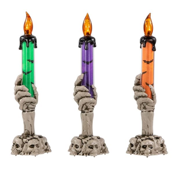 Northlight 8.25-in LED Lighted Skeleton Hand Candles - 3/Pack 35763799 ...