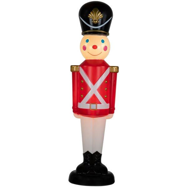 Northlight 42-in Lighted Blow Mold Toy Soldier Outdoor Christmas ...