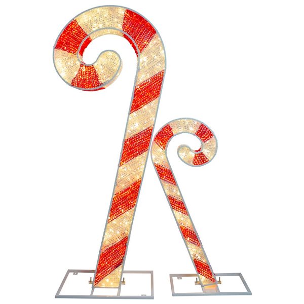 Northlight 6-ft Lighted Commercial Grade LED Candy Canes Christmas ...