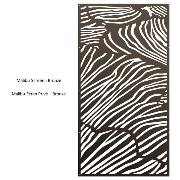 SUNBELLY PRIVACY SCREENS Sunbelly 36.25-in Malibu Aluminum Bronze ...