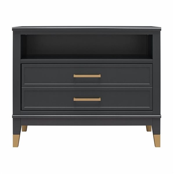 CosmoLiving by Cosmopolitan Westerleigh Wide Nightstand - Black ...