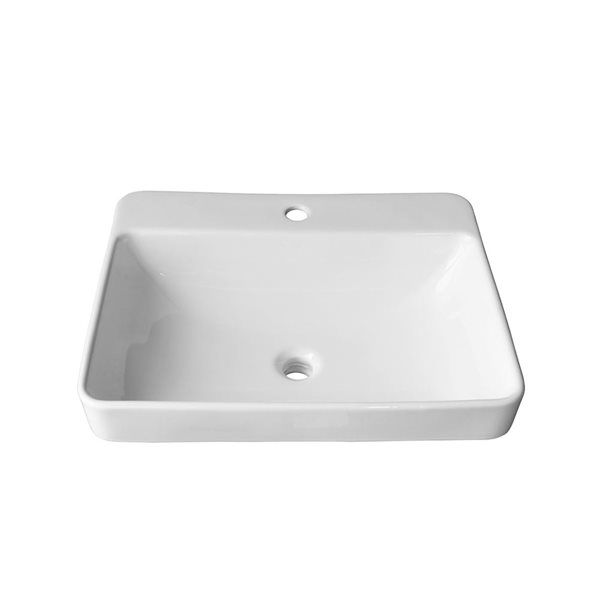 Agua Canada Fabulous 18 x 23-in Glossy White Porcelain Semi-Recessed ...