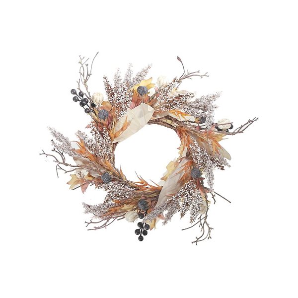 iH casadécor 17-in dia “Season of Autumn” Multicoloured Wreath HR ...