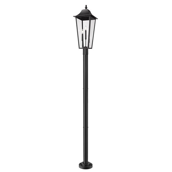 Z-Lite Gannon Black 3 Light Outdoor Post Mount Fixture 5008PHXLR-5012P ...