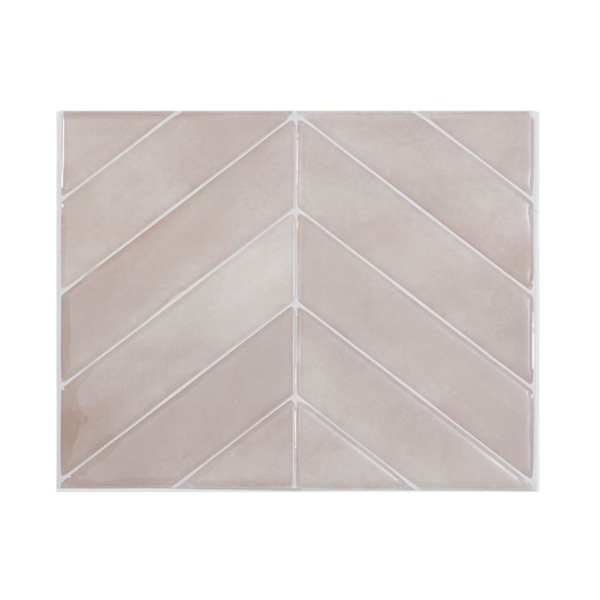 Smart Tiles Chevron Viby 11.43-in x 9-in Pink 3D Peel and Stick Self ...