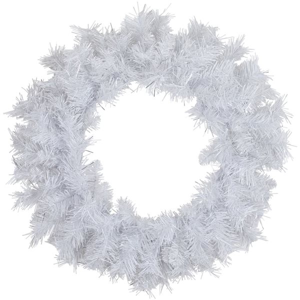 Northlight 24-in White Pine Artificial Christmas Wreath - Unlit ...