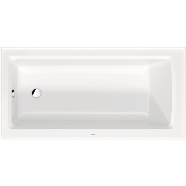 Baignoire rectangle en alcôve Architec Duravit acrylique blanc 60 po ...