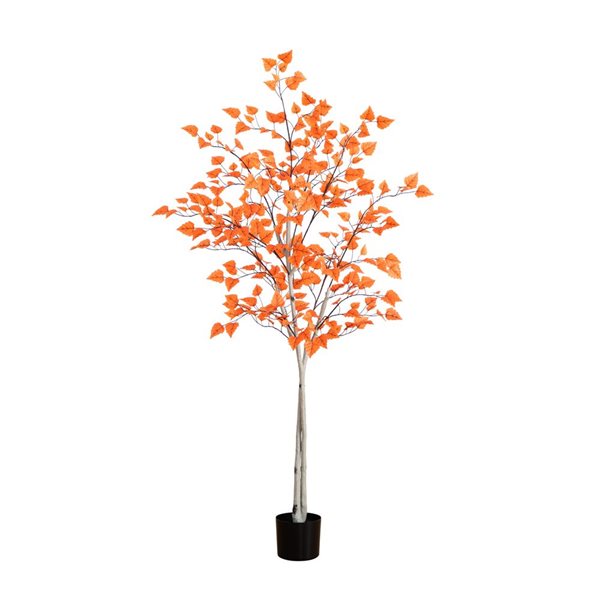 Nearly Natural 6-ft Autumn Paper Birch Artificial Tree T4747 | RONA