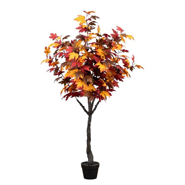 Nearly Natural 5-ft Autumn Smoky Maple Artificial Tree T4826 | RONA