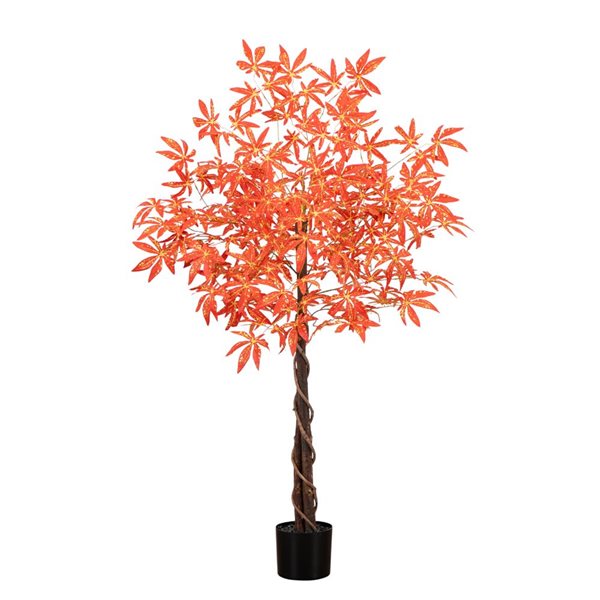Nearly Natural 4-ft Autumn Vibrant Maple Artificial Tree T4831 | RONA