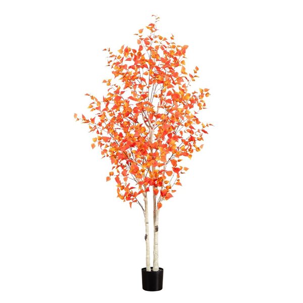 Nearly Natural 8-ft Autumn Birch Artificial Tree T4805 | RONA