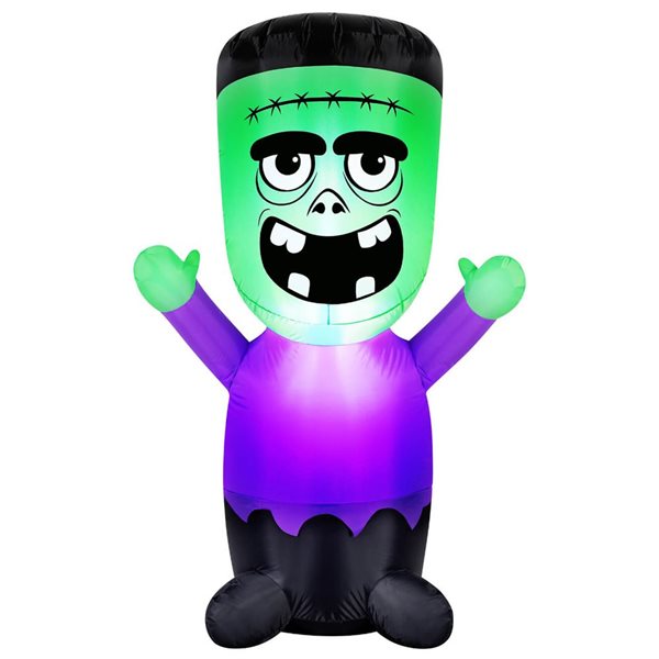 Occasions 5 H x 3-ft W Green and Purple Baby Frankenstein Monster ...