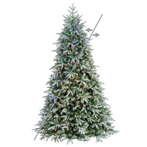 Vickerman 7.5-ft x 58-in Frosted Albany Spruce Artificial Pre-Lit ...