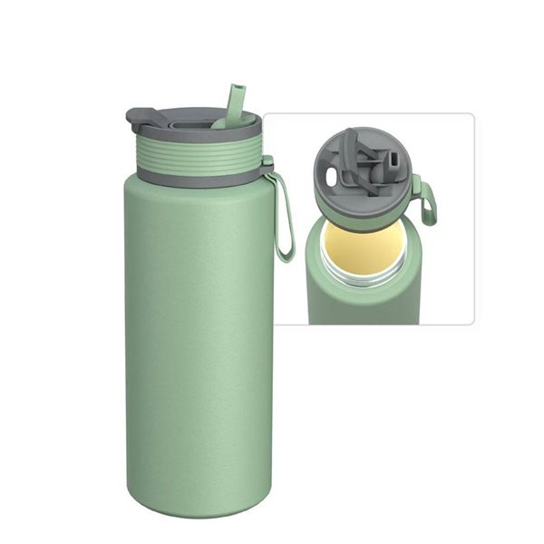 Asobu Boulder Basil Green 34 oz Puramic™ Insulated Sport Water Bottle ...
