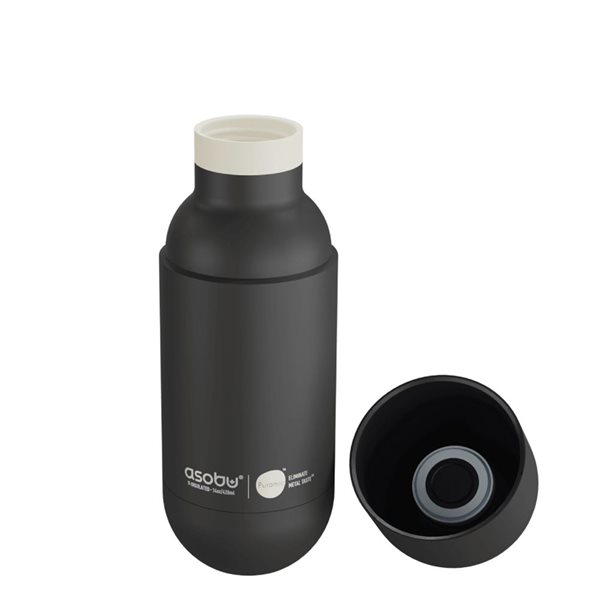 Asobu Orb Black 14 oz Water Bottle Ceramic Interiror with Twist-Off Cap ...